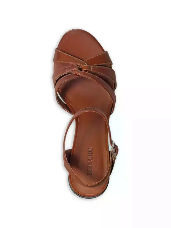 Bernardo Vittor Woven Platform Sandals - Brown