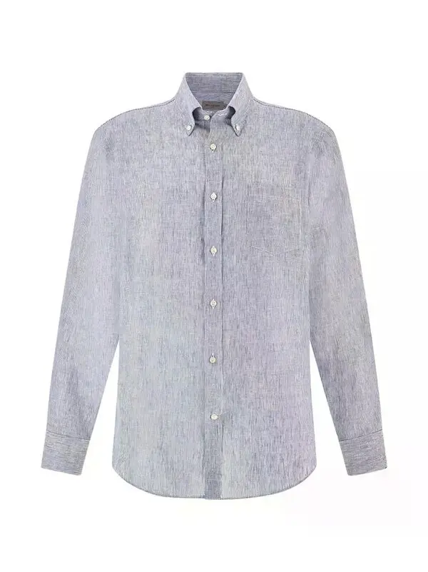 Paul & Shark Striped Linen Shirt - Blue