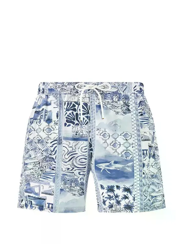 Paul & Shark Voyage-print Swim Shorts