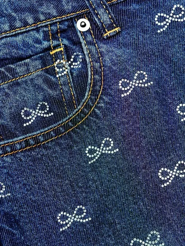 SELF-PORTRAIT Bow Embellished Jeans