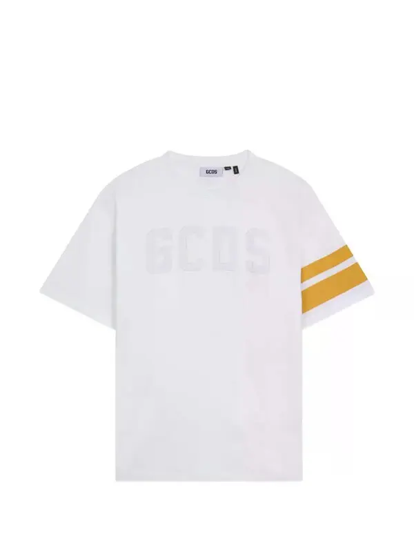 Gcds Front-logo Stripe-details Cotton T-shirt