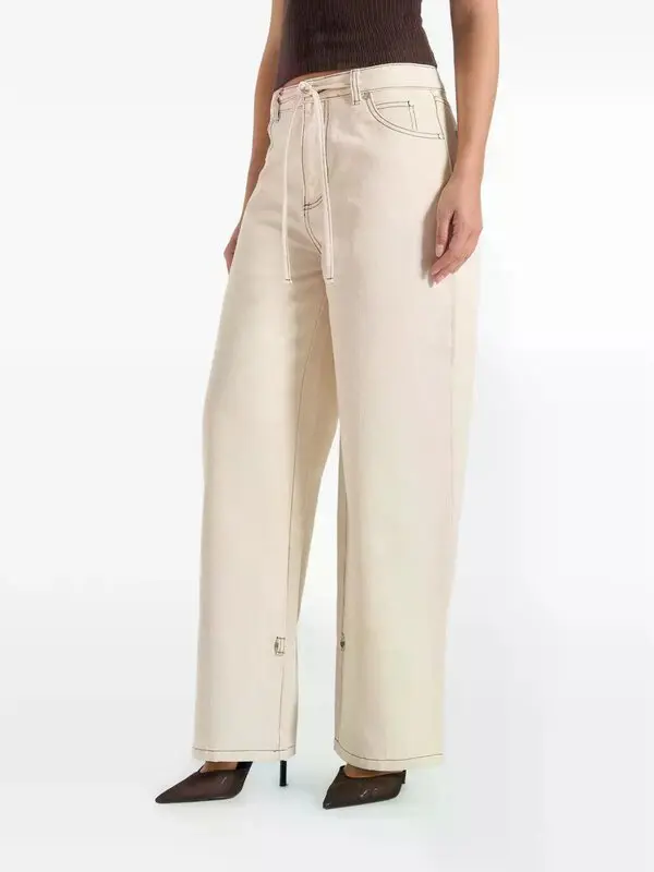 Manière De Voir Faye Tie-waist Wide-leg Jeans