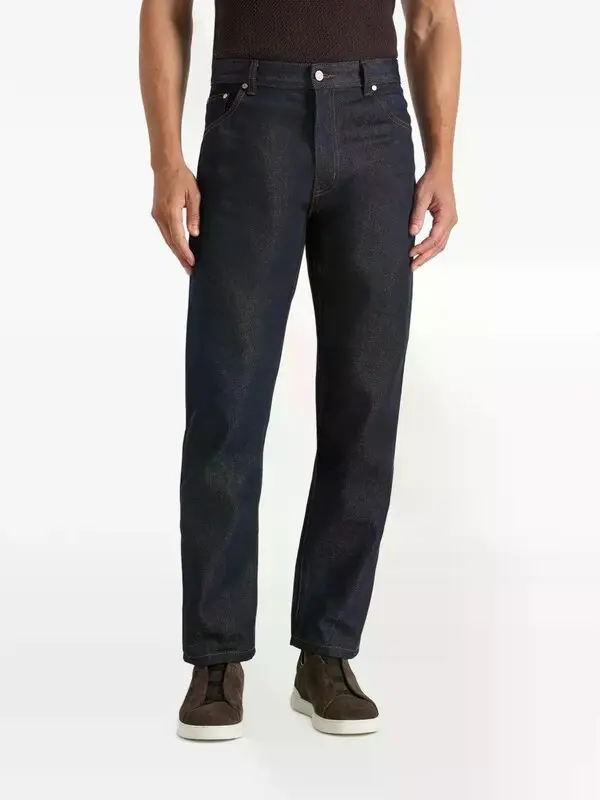 Manière De Voir Contrast Stitch Tapered Fit Jeans