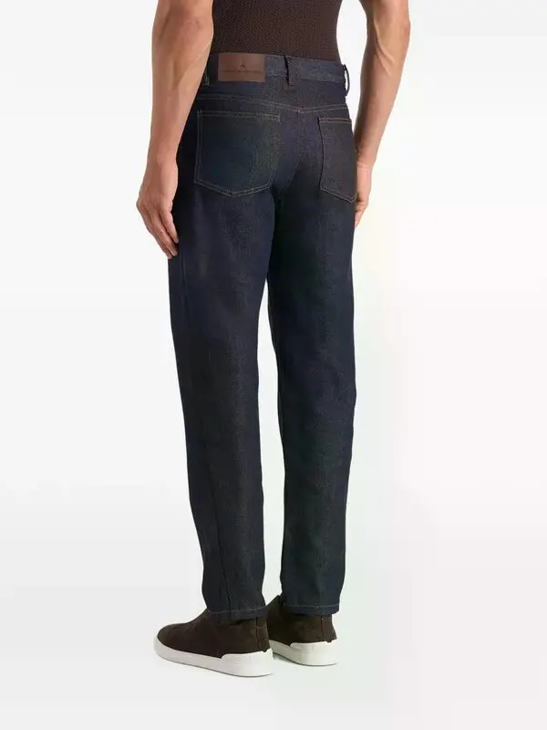 Manière De Voir Contrast Stitch Tapered Fit Jeans