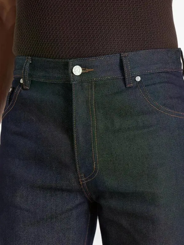 Manière De Voir Contrast Stitch Tapered Fit Jeans