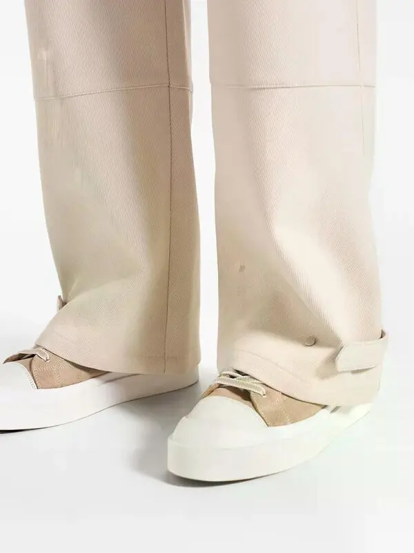 Manière De Voir Mathis Ankle-buckle Wide Leg Trousers - Neutrals