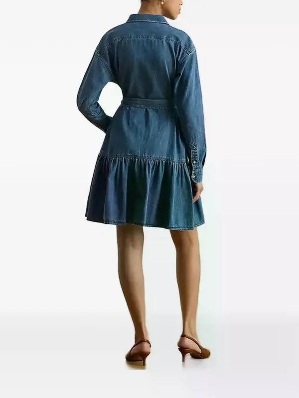 Ralph Lauren Button-down Tiered Mini Dress