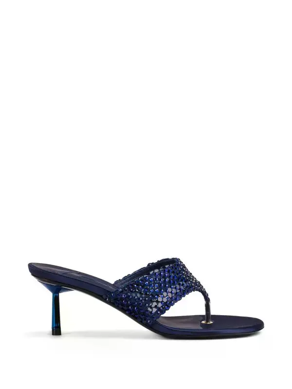 LE SILLA Gilda Embellished Thong Sandals - Blue