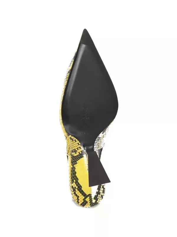 Attico Snake-print Slingback Pumps