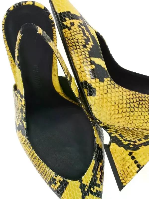 Attico Snake-print Slingback Pumps