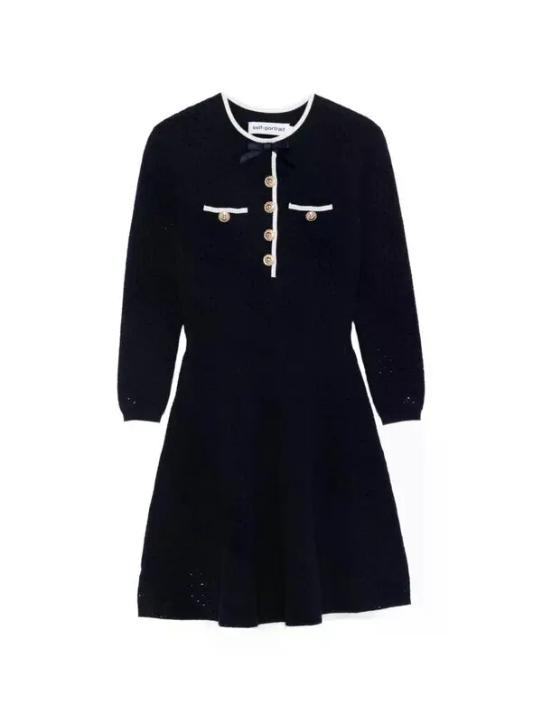 SELF-PORTRAIT Ribbon-embellished Mini Dress