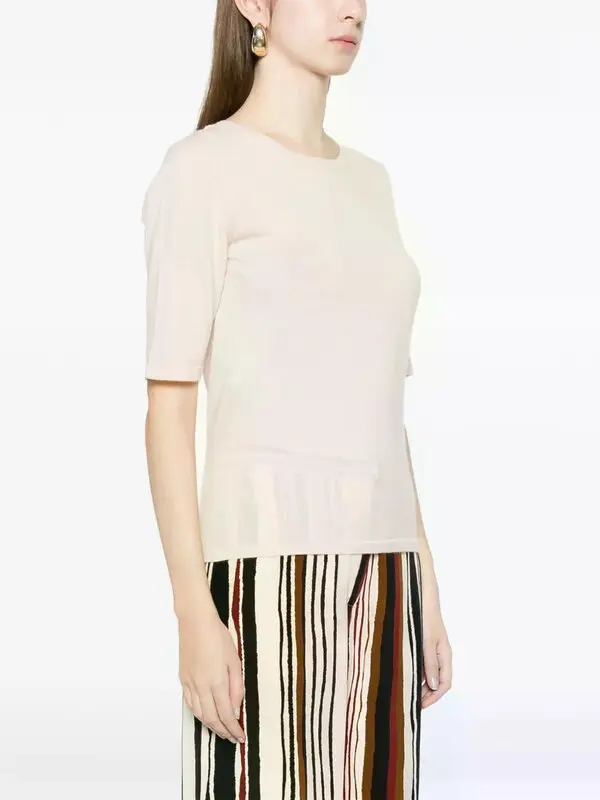 Soft Goat Round Neck Short Sleeve T-shirt