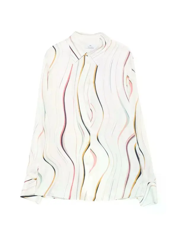 Paul Smith Printed Long Sleeve Shirt - Neutrals