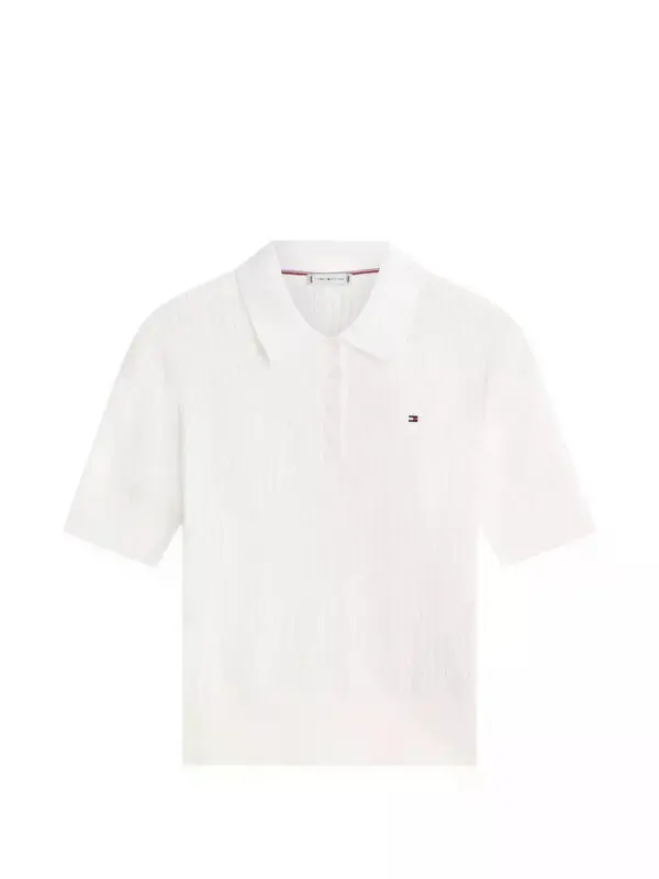 Tommy Hilfiger Logo Detail Polo Shirt - White