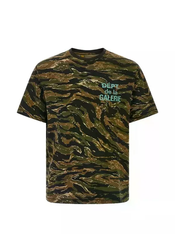 GALLERY DEPT. Logo-print Tiger-camo T-shirt - Green