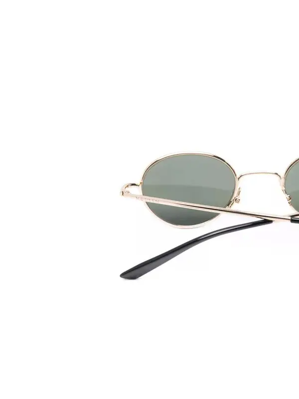 Alexander McQueen Tone Oval Frame Sunglasses