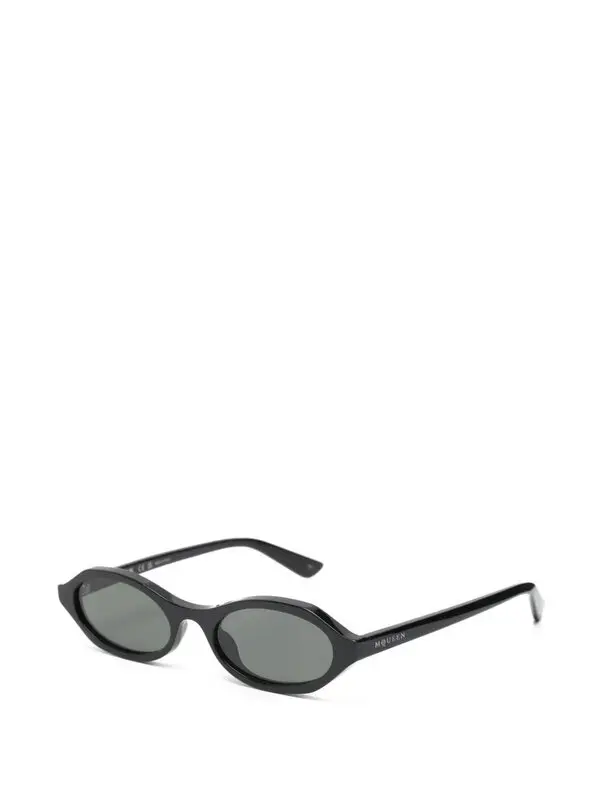 Alexander McQueen Geometric Frame Sunglasses - Black