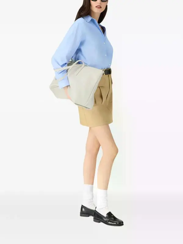 Furla Olivia Grained Leather Tote Bag - Neutrals