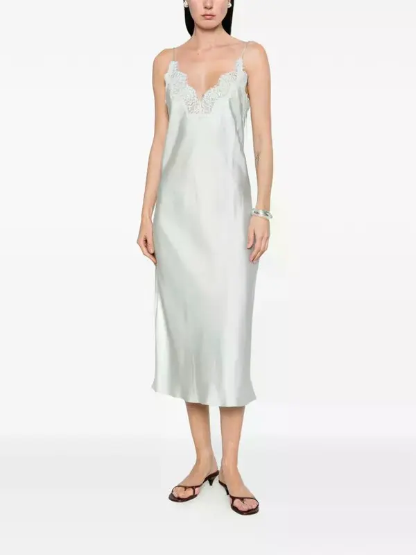 RÓHE Silk Lace-trim Slip Dress