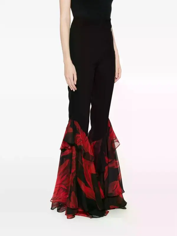 BABYLONE PARIS Ruffled Flared Trousers