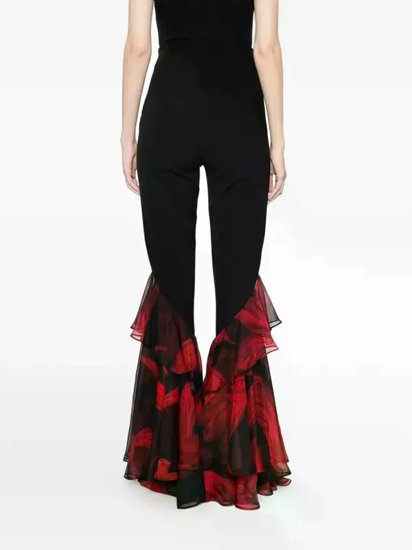 BABYLONE PARIS Ruffled Flared Trousers