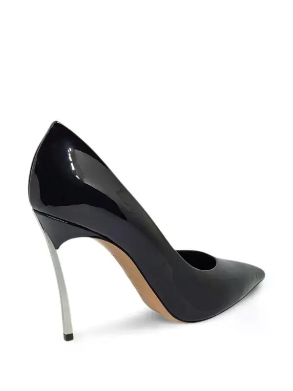Casadei Blade Pointed Toe Stiletto Pumps With Silver Tone Hardware