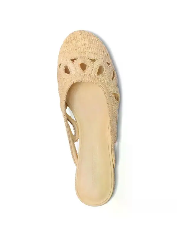 Bernardo Cappadocia Raffia Cut-out Mules - Neutrals