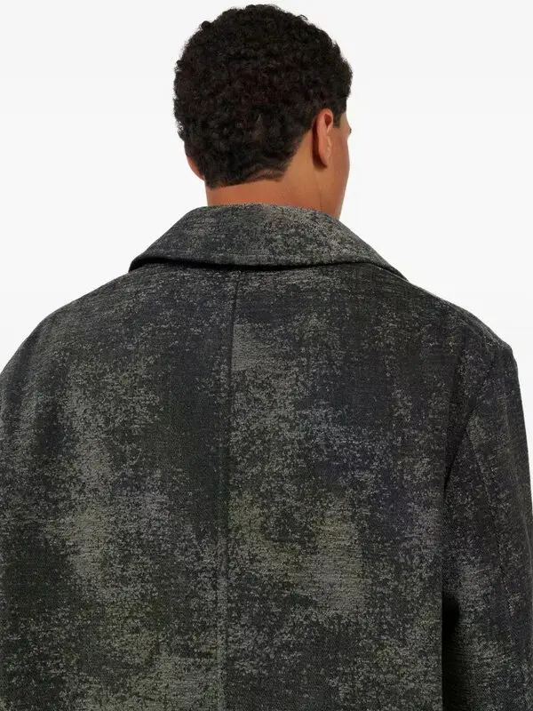 Roberto Cavalli Double-breasted Distressed-effect Coat
