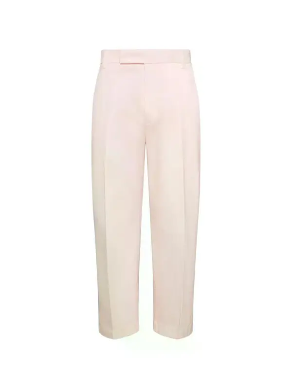 Thom Browne Cropped Twill Chino Trousers - Pink
