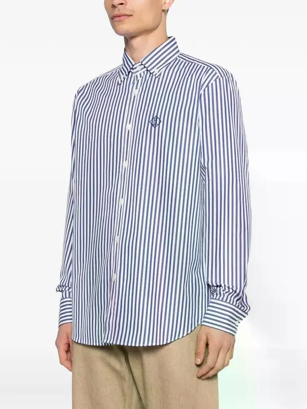 Herno Striped-pattern Long-sleeve Shirt - Blue