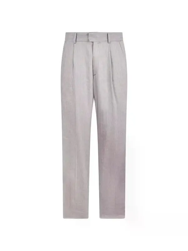Roberto Cavalli Tailored Linen Trousers - Grey