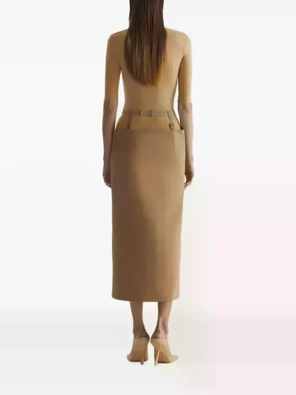 MUGLER Jersey T-shirt With Short Sleeves And Crew Neck