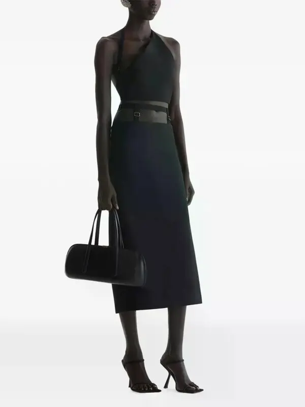 MUGLER Suspended Skirt With Cut-out Detail - Black