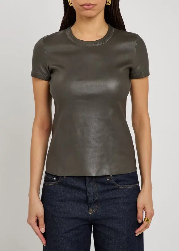 Stouls 05 Stretch-leather T-shirt