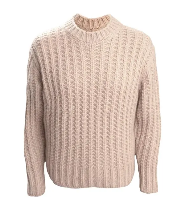 ALAN SCOTT Feather Knit Mock Neck Sweater