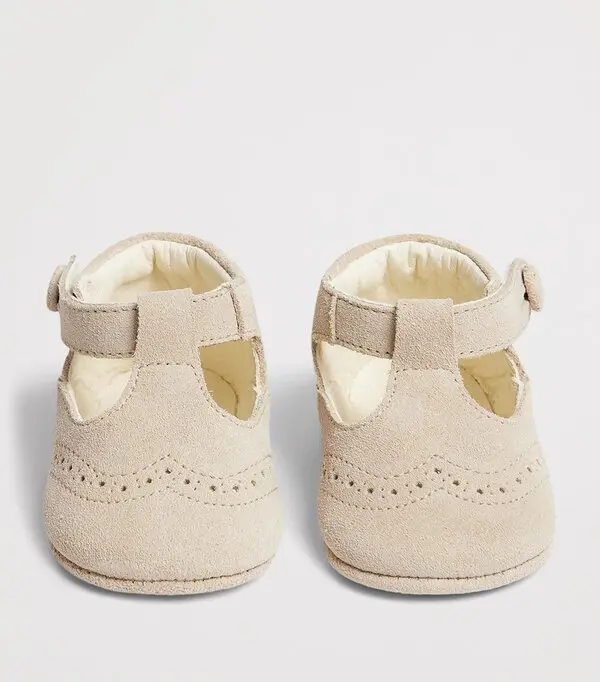 Bonpoint Leather Crib Shoes - Beige