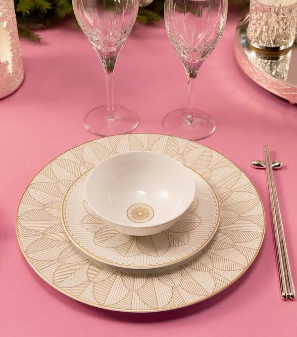 Christofle Porcelain Malmaison Platinum Impériale Rice Bowl