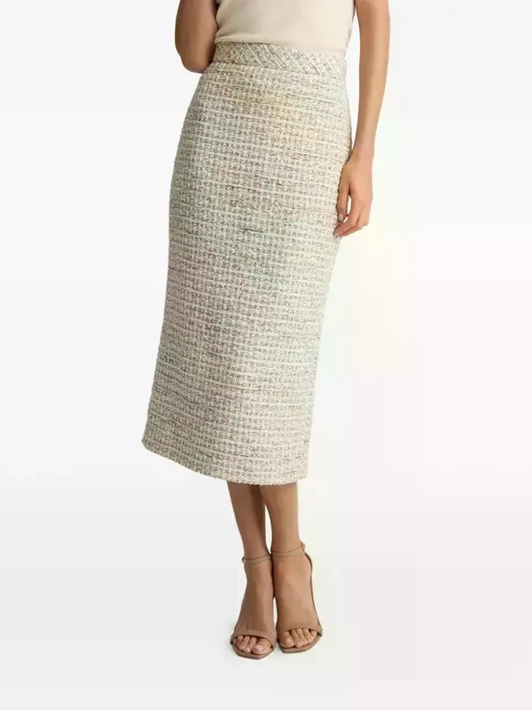 St. John Azure Tweed Skirt