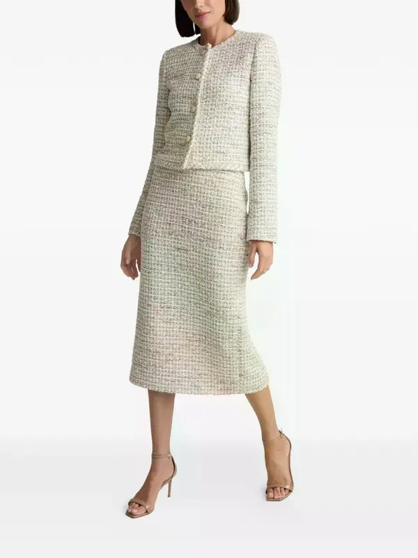 St. John Tweed Jacket With Chain Detail