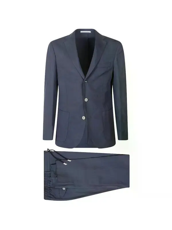 Eleventy Button Single-breasted Blazer - Blue