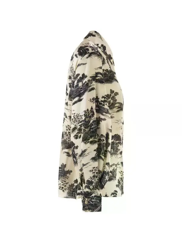Max Mara Landscape Print Shirt - Neutrals
