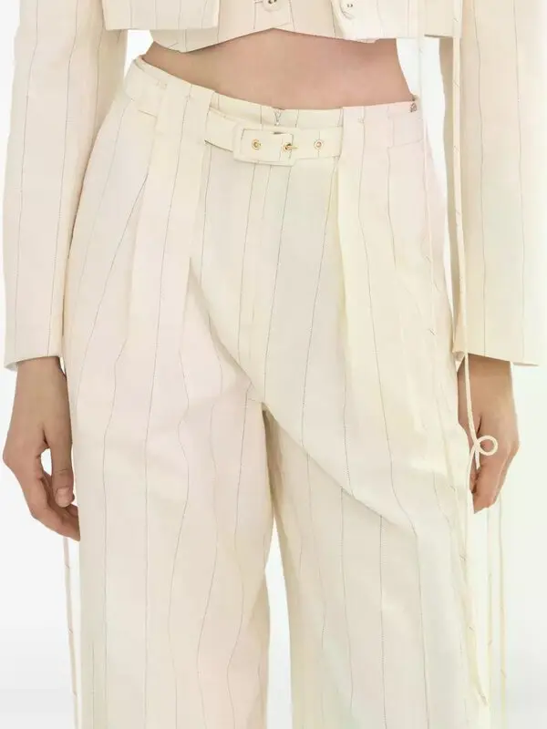 NISSA Striped Wide Leg Trousers