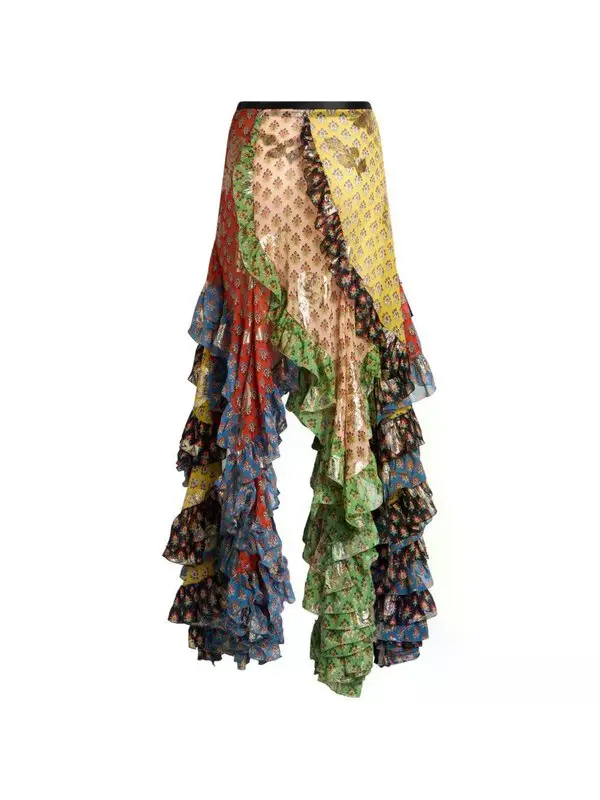 Etro Asymmetric Ruffle Skirt