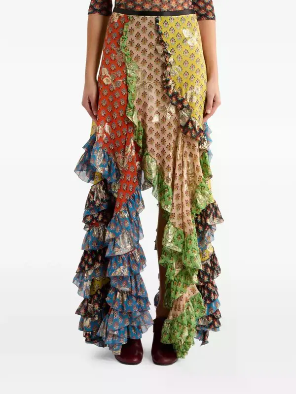 Etro Asymmetric Ruffle Skirt
