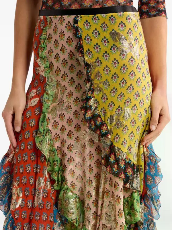Etro Asymmetric Ruffle Skirt