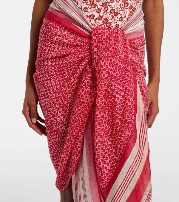 Isabel Marant Étoile Printed Cotton And Silk Beach Cover-up