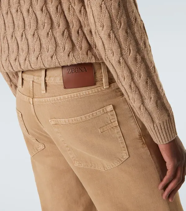 Zegna Roccia Cotton Straight Pants