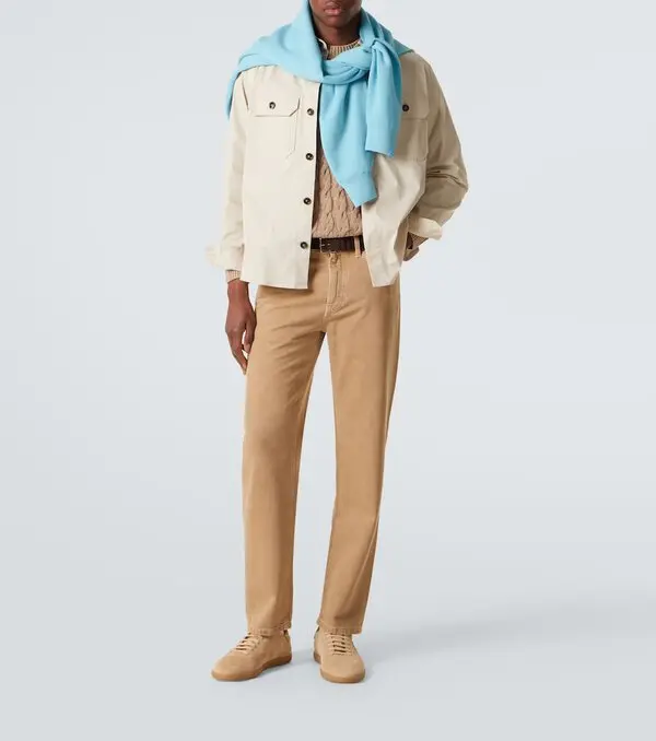 Zegna Roccia Cotton Straight Pants