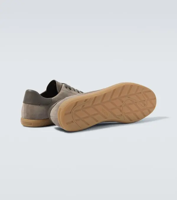 Zegna 232 Suede Lace-up Sneakers