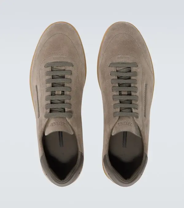 Zegna 232 Suede Lace-up Sneakers
